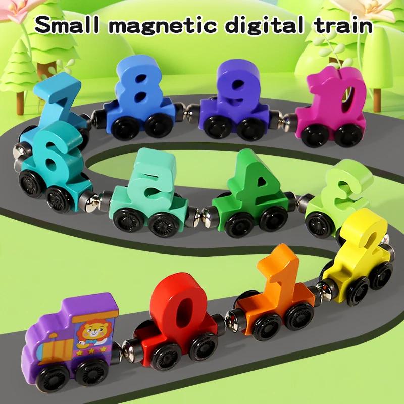 Wooden Magnetic Train With Name – Colorful Birthday Gift, Educational ...