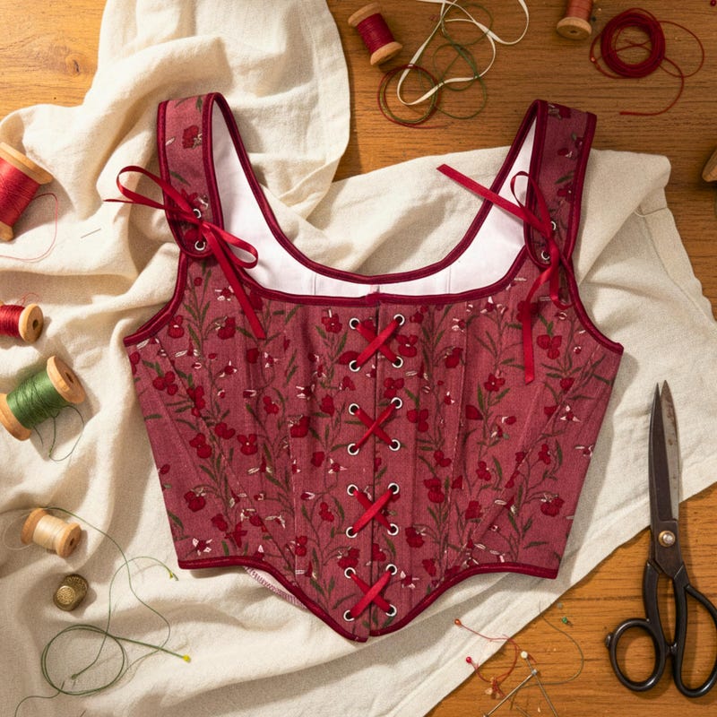 Embroidered Corset - Etsy