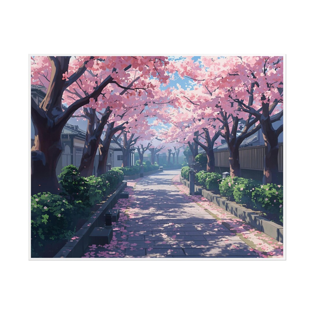 Cherry Blossom Art Poster: Japanese Minimalist Spring Decor - Etsy Canada