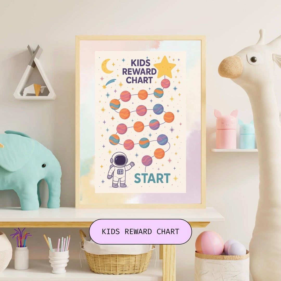 Astronaut Reward Chart: Space Journey Behavior Tracker (digital PDF) - Etsy