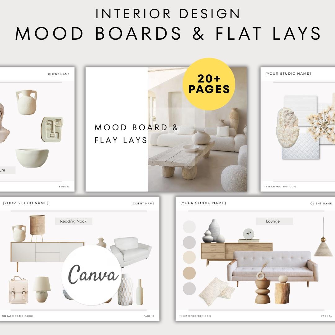 Minimalist Mood Boards and Flat Lays Template | 20+ Pages | Sleek ...