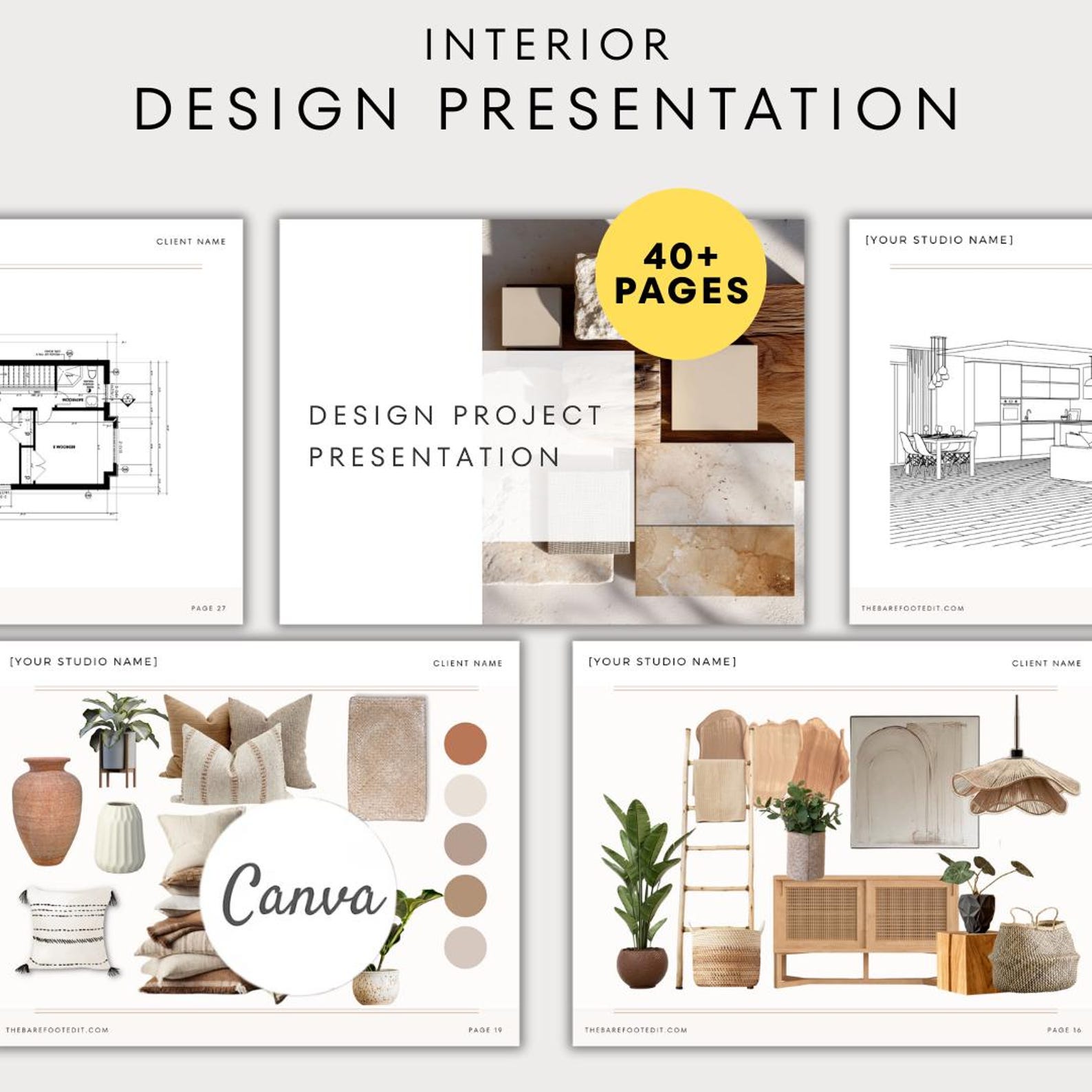Earthy Design Presentation Template | 45+ Pages | Raw & Refined Canva ...