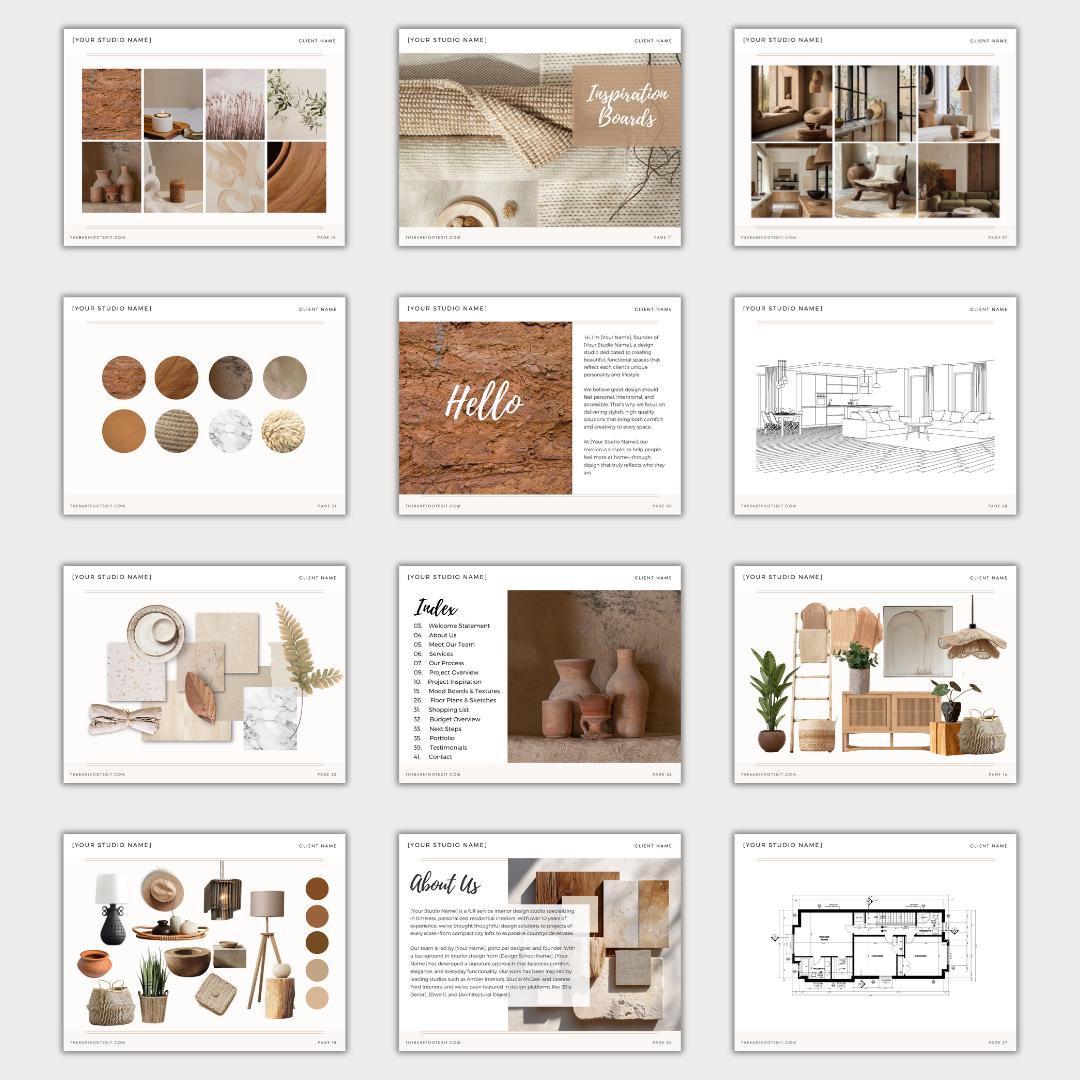 Earthy Design Presentation Template | 45+ Pages | Raw & Refined Canva ...