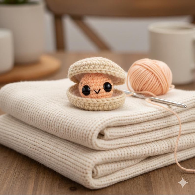 Cleo the Clam Amigurumi Crochet Pattern PDF – Cute Sea Creature Plush ...