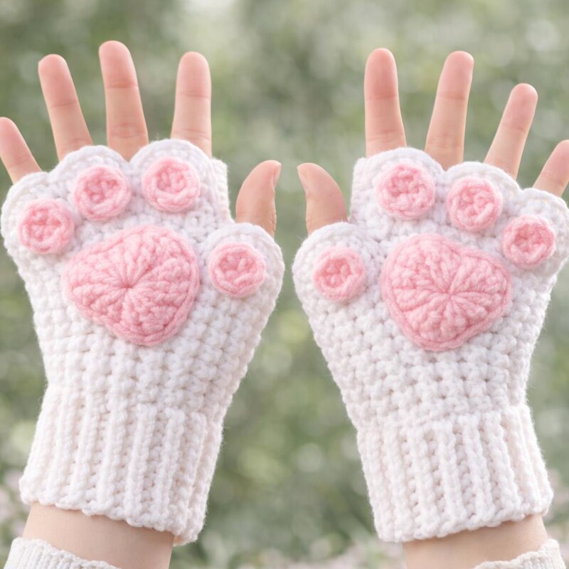 Cute Cat Paw Gloves - Etsy