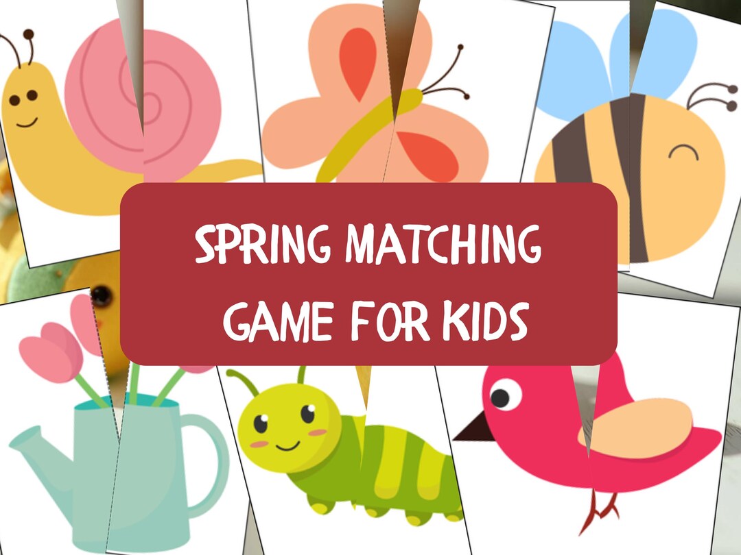 Spring Toddler Matching Game, 15 Busy Book Pairs, Insect and Flower ...