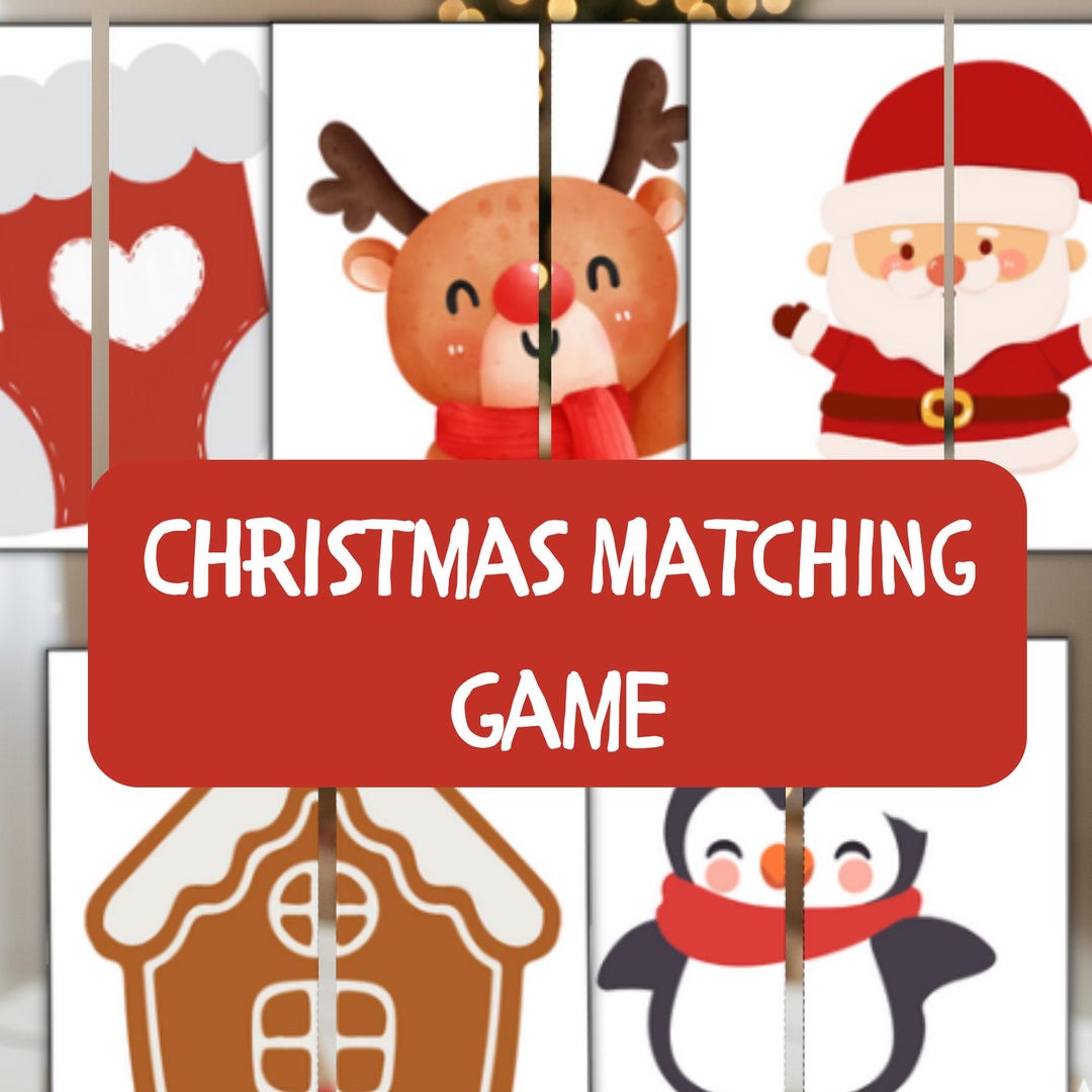 Christmas Matching Game | Toddler & Preschool Holiday Activity (PDF) - Etsy