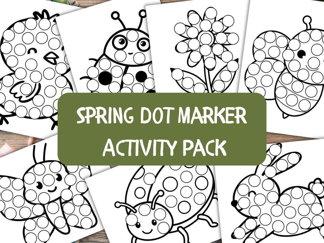 Spring Dot Marker Activity Pack for Kids |dot Printable Worksheets ...
