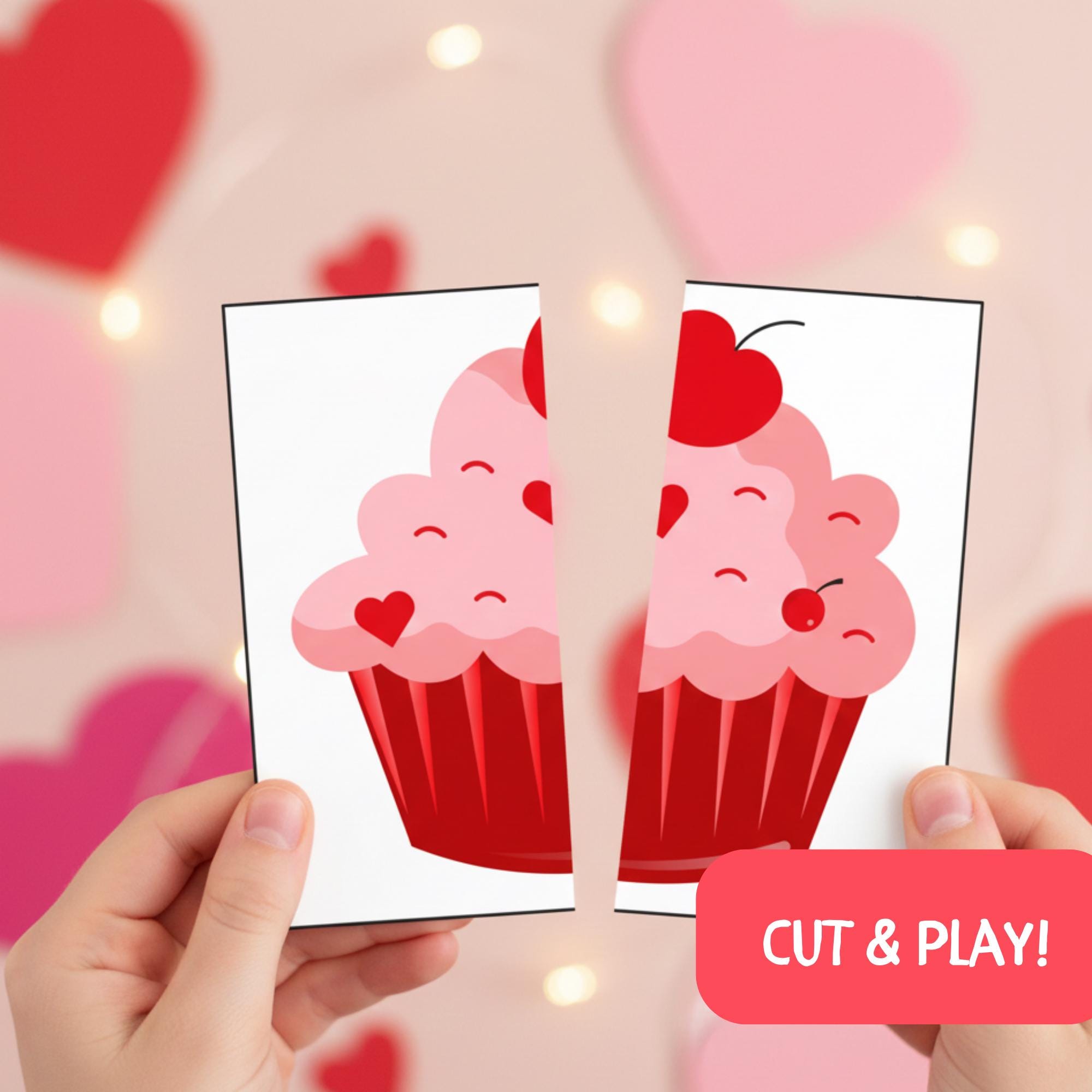 Valentine Matching Game for Toddlers | Preschool Puzzle (digital ...