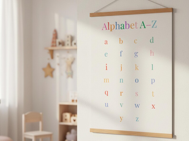 Alphabet Lowercase Poster | Abc Lowercase Letters Chart | Preschool ...