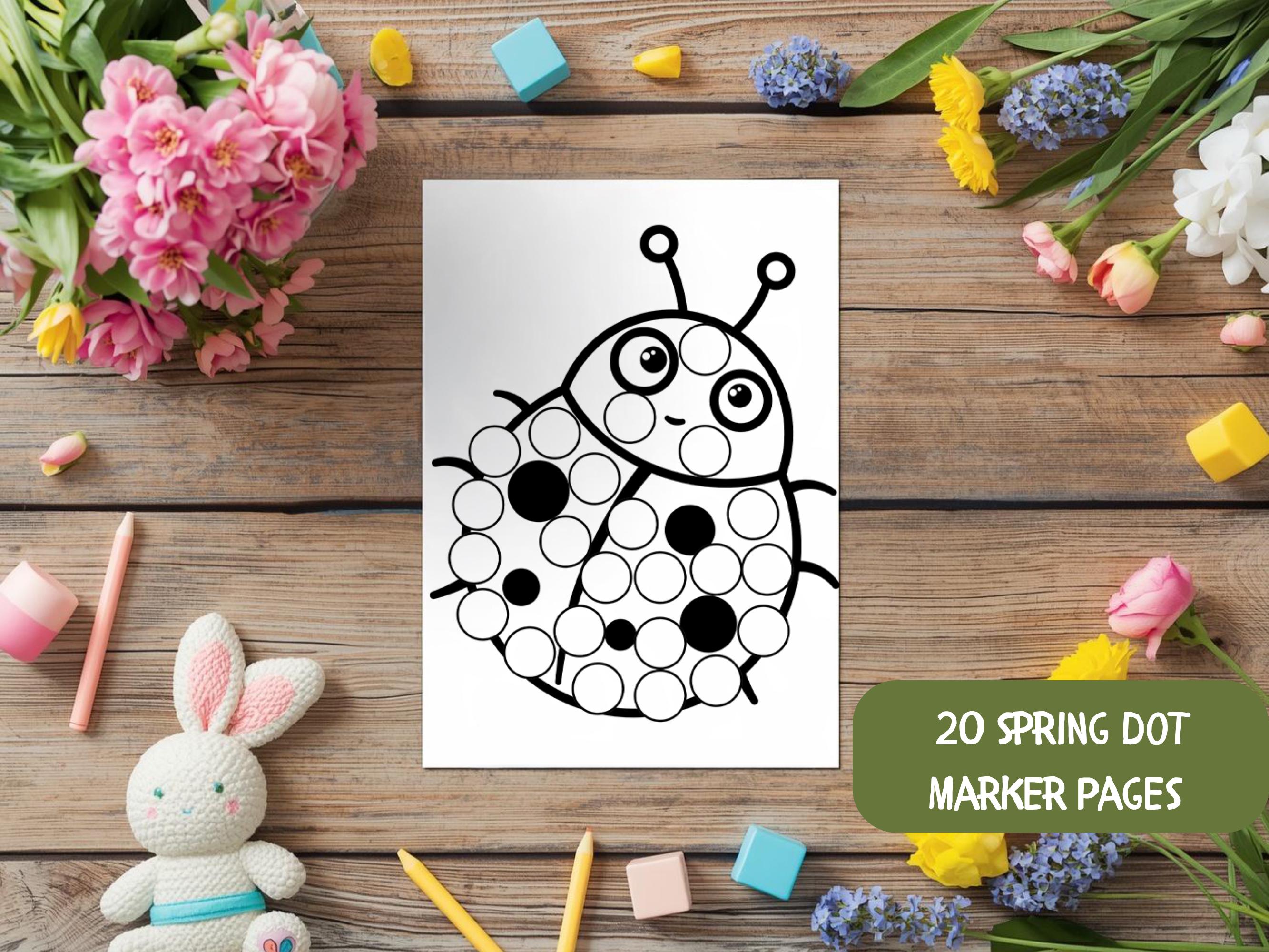 Spring Dot Marker Activity Pack for Kids |dot Printable Worksheets ...