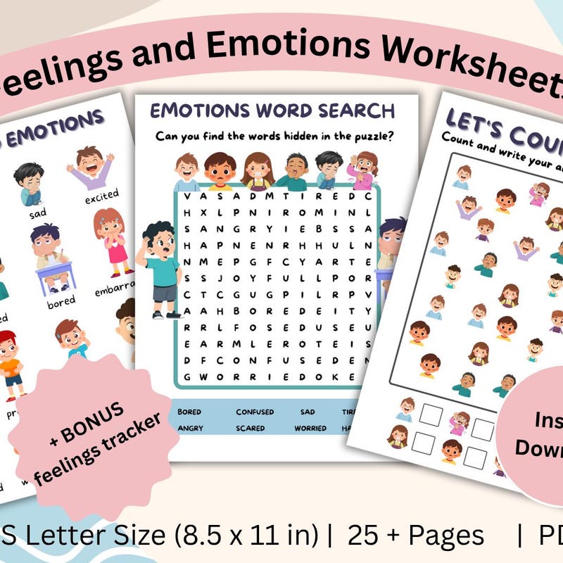 Kids Emotion Activity Pack - Etsy