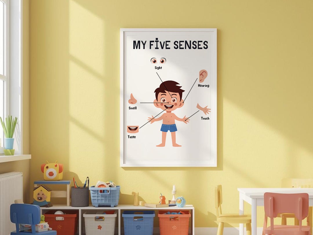 My Five Senses Poster for Kids Printable | Preschool Learning Chart ...