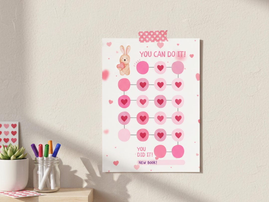 Valentine Reward Chart for Kids | Behavior Chart Printable | Valentine ...