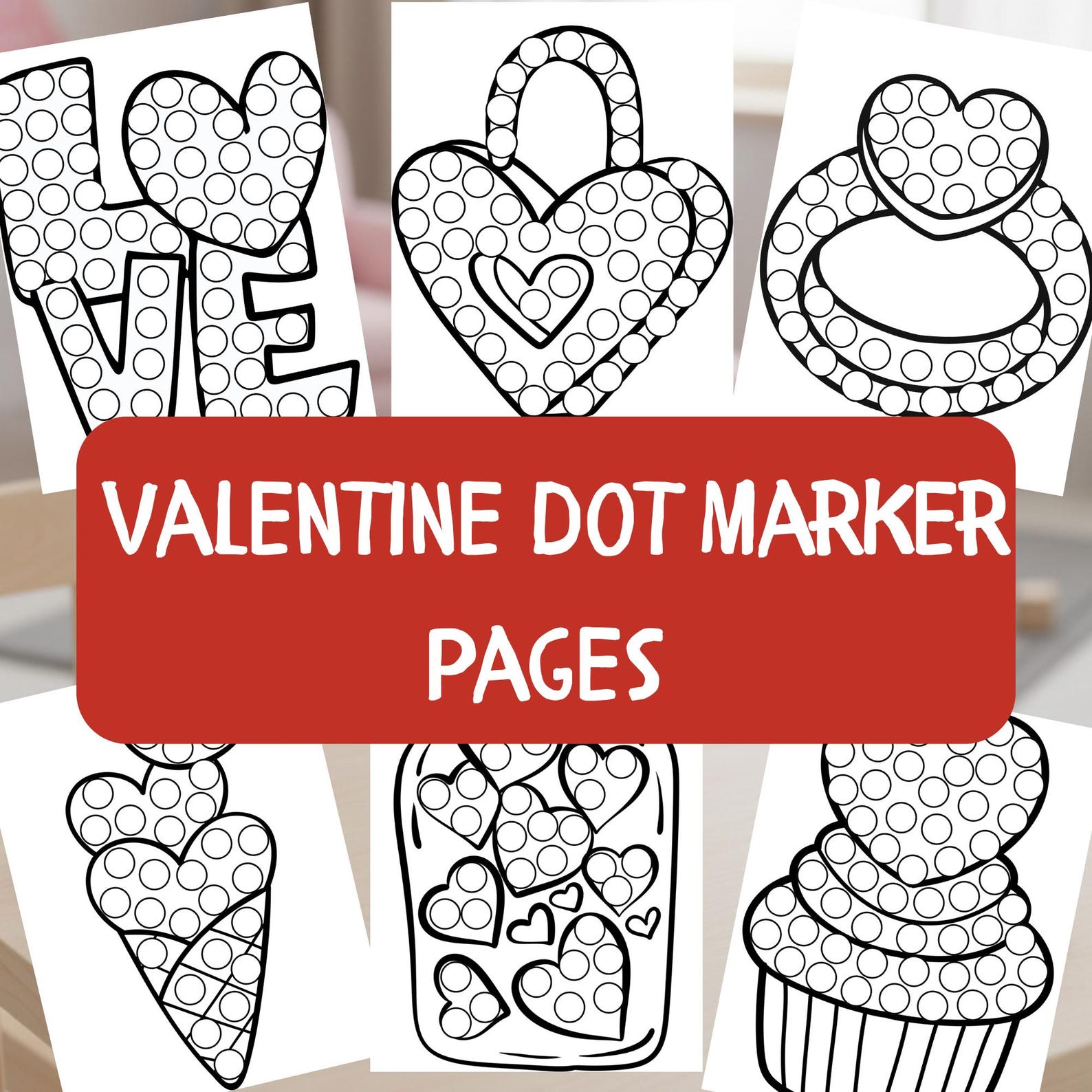 Valentine Dot Marker Pages | Toddler & Preschool Activity (PDF) - Etsy