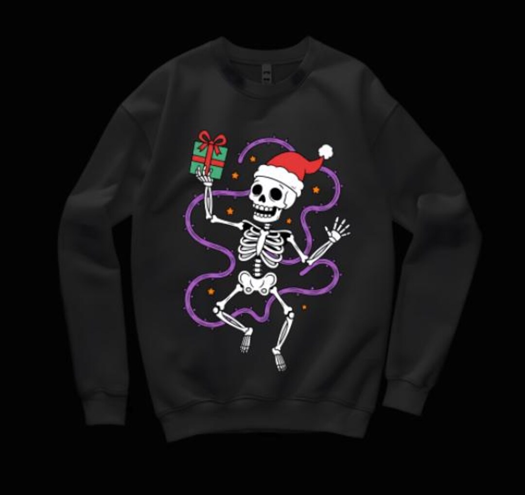 Jolly Skeleton PNG | Christmas Skeleton Dancing | Halloween X-mas ...
