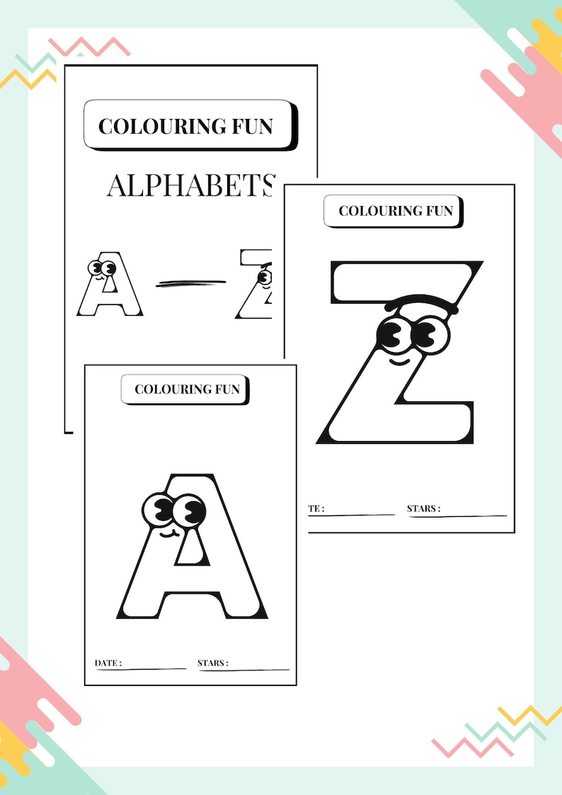 150 Coloring Pages for Kids | Alphabet A-Z, Numbers 1-10, Animals ...