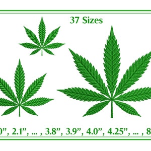 Marijuana Cannabis Leaf Weed Embroidery Design Stitch Fill Machine ...