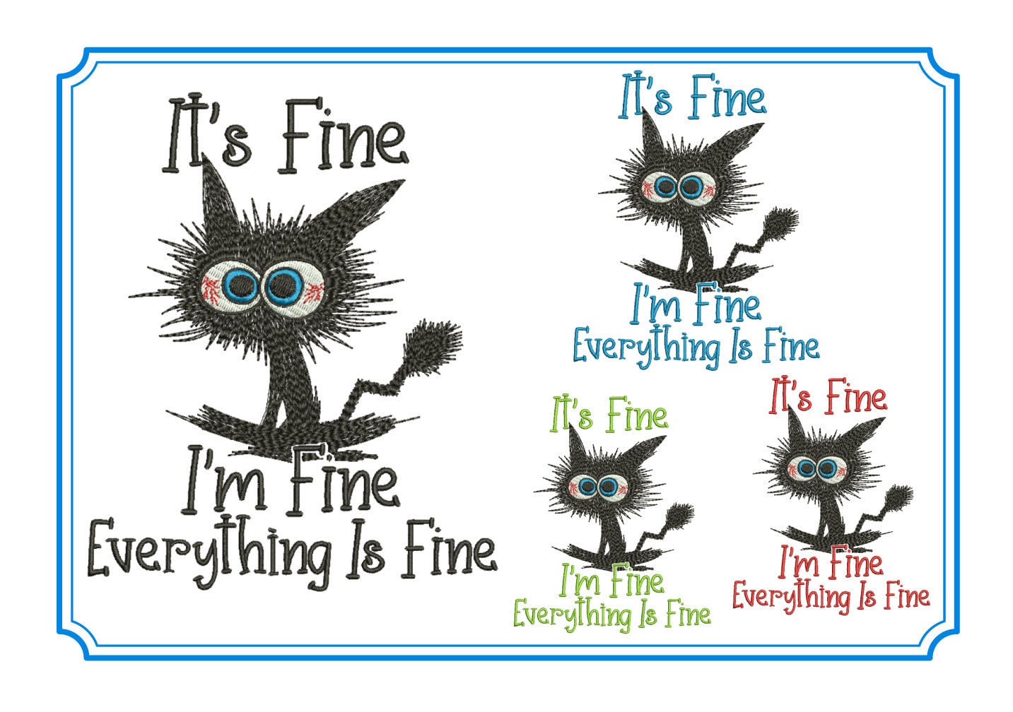 It's Fine Cat I'm Fine Cat Everything is Fine - Etsy