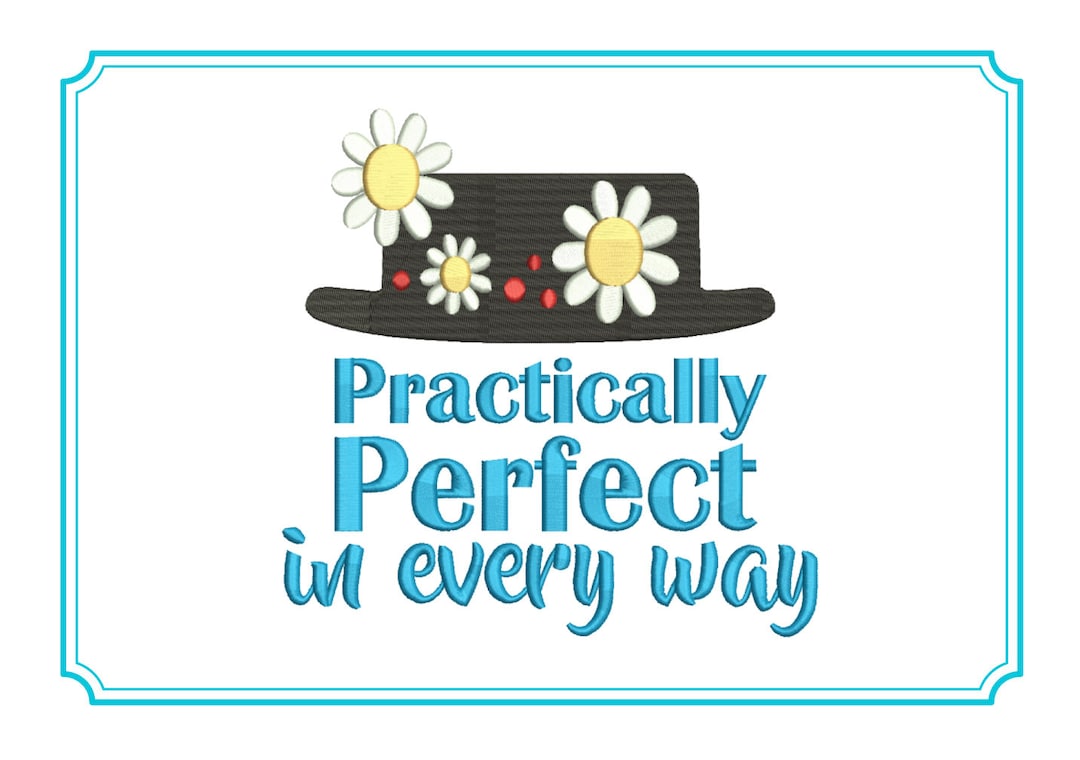 Practically Perfect in Every Way Embroidery Design Stitch Fill Bundle ...