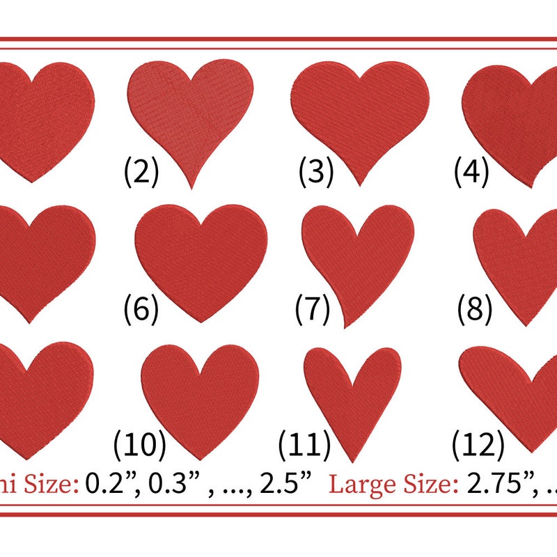 Small Red Hearts - Etsy