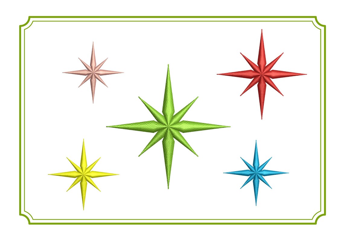 Mini Star Embroidery Design Star Shape Basic Fill Stitch - Etsy