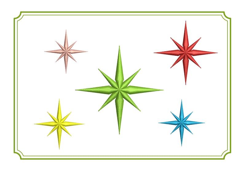 Mini Star Embroidery Design Star Shape Basic Fill Stitch - Etsy