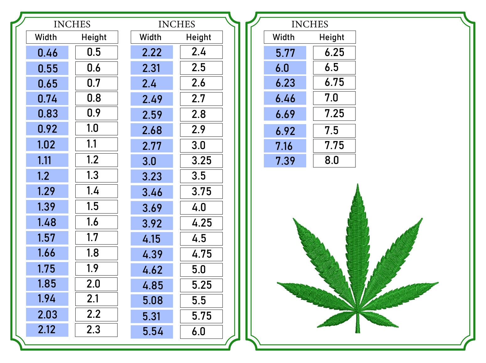 Mini Marijuana Cannabis Leaf Weed Embroidery Design Stitch Fill Machine ...