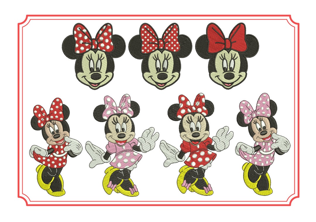 Mouse Smile Face Bundle Set Embroidery Design Stitch Fill Machine ...