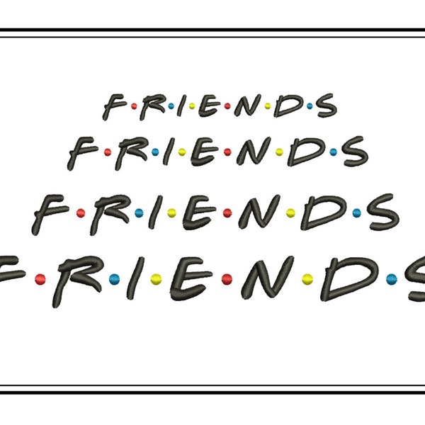 Friends Embroidery - Etsy