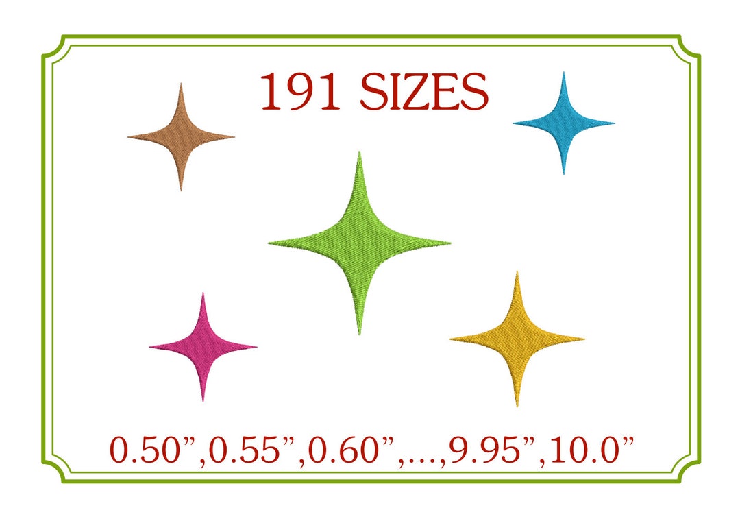 Mini Sparkle Embroidery Design Star Fill Stitch Filled Machine Sparkles ...