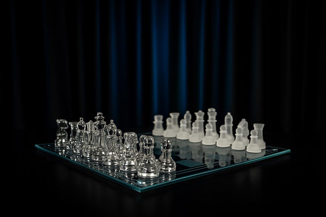 Crystal Glass Chess Set: Elegant Home Decor, Gift for Chess Lovers - Etsy