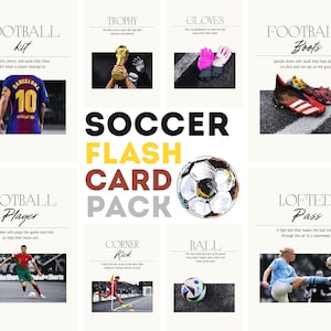 Football Soccer Flashcards – Preschool Kindergarten Homeschool Learning ...