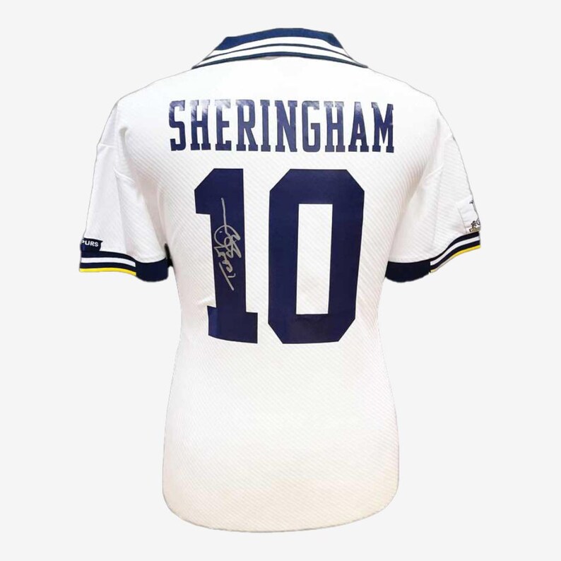Teddy Sheringham Signed Tottenham Hotspur Football Shirt - 1994 Retro ...