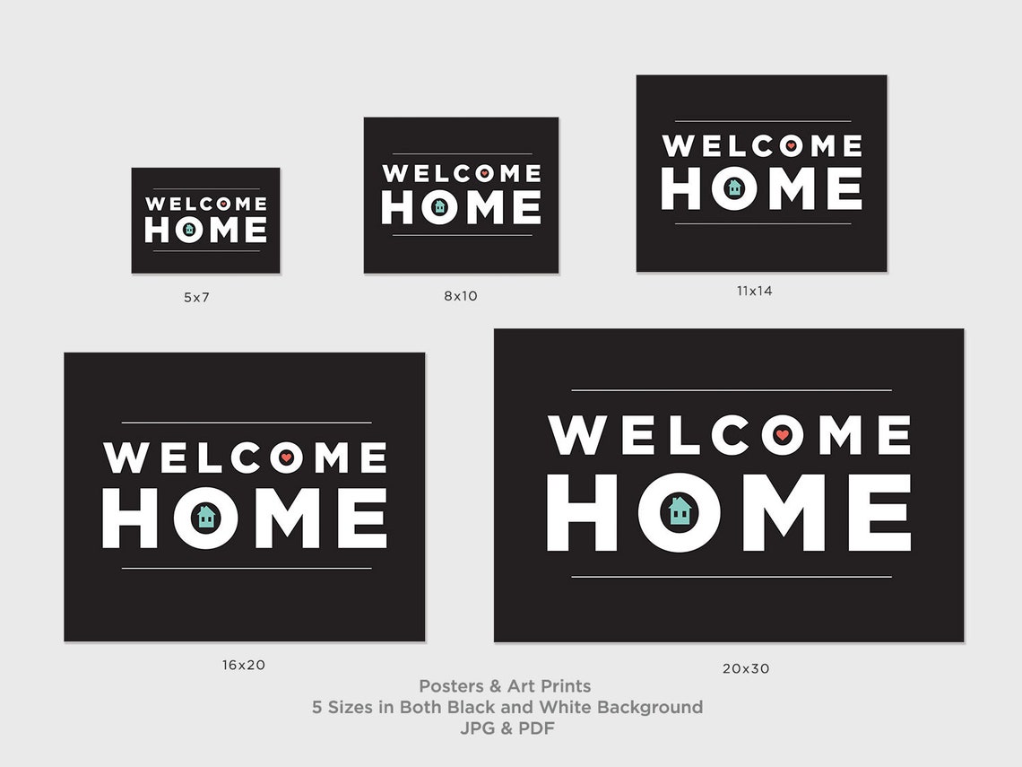 LDS Missionary Welcome Home Poster Set 2 Colors 5 Sizes Instant ...