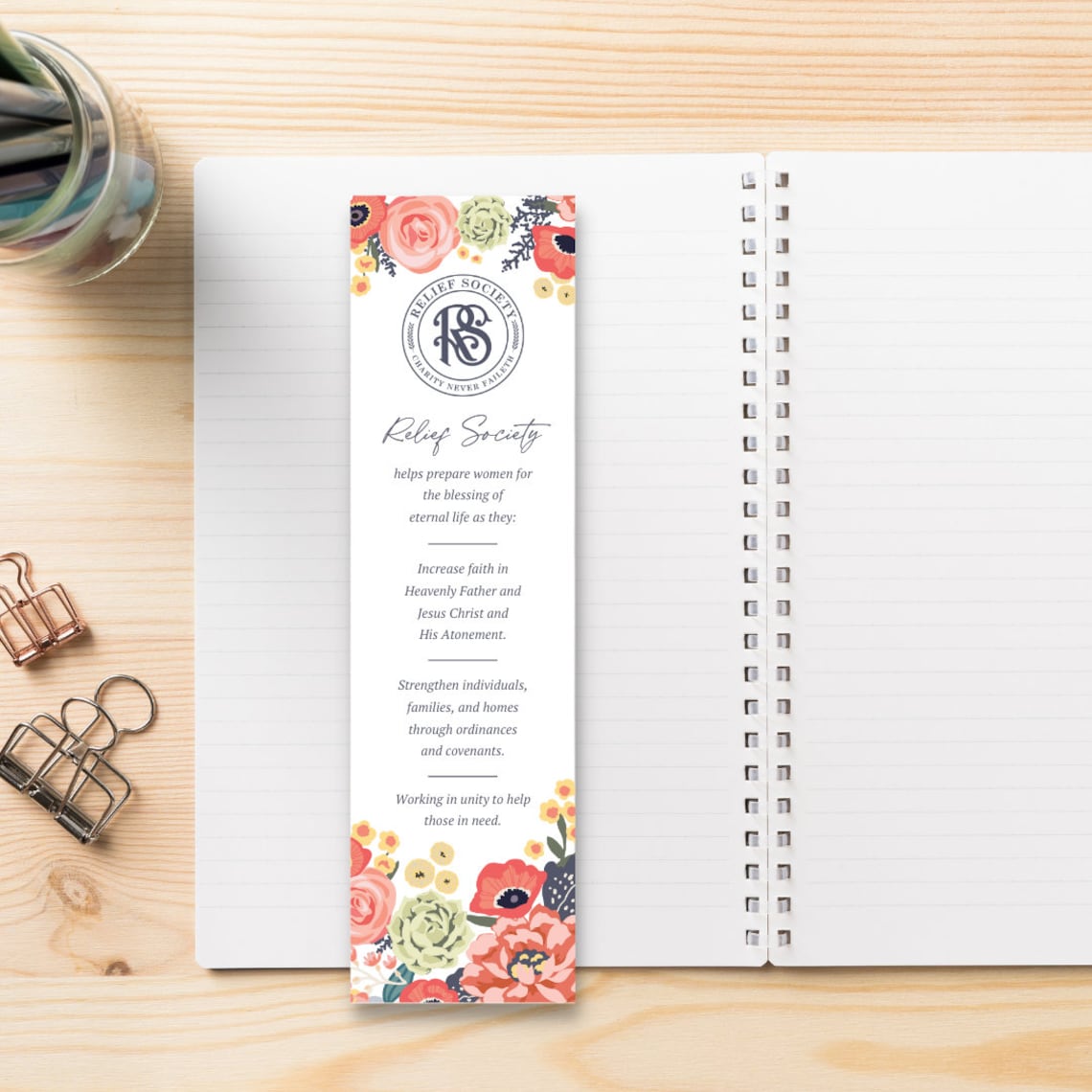 Relief Society Bookmarks Declaration and Purpose of Relief - Etsy