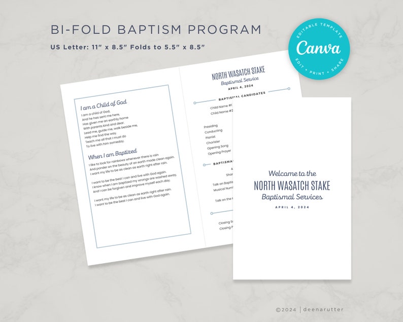 LDS Baptism Program L Stake & Ward L LDS Primary 2024 L Multiple ...