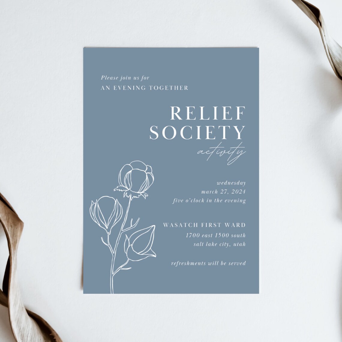 Relief Society Invitations | Editable LDS Invite - Etsy