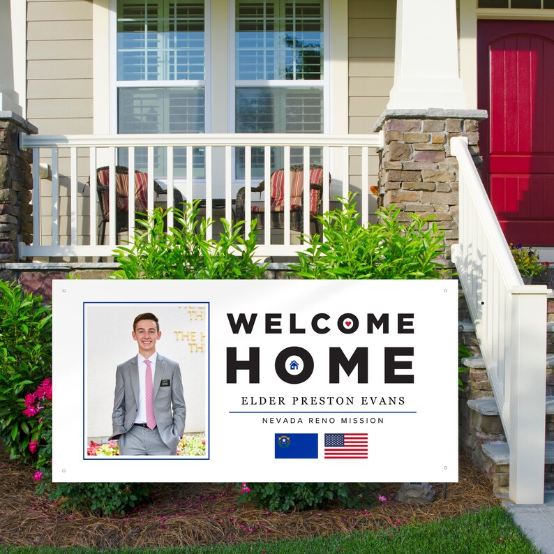 Editable Missionary Welcome Home Banner With Photo | Welcome Home Sign ...