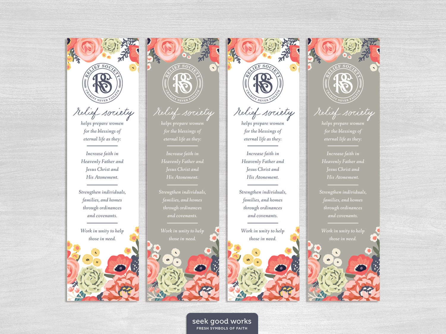 Relief Society Bookmarks Purpose of Relief Society | Etsy