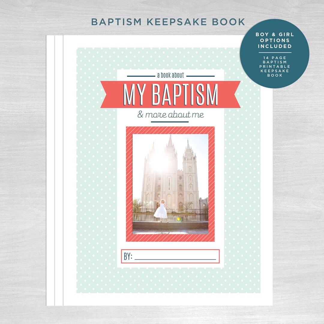 LDS Baptism Keepsake Printable Book - Etsy