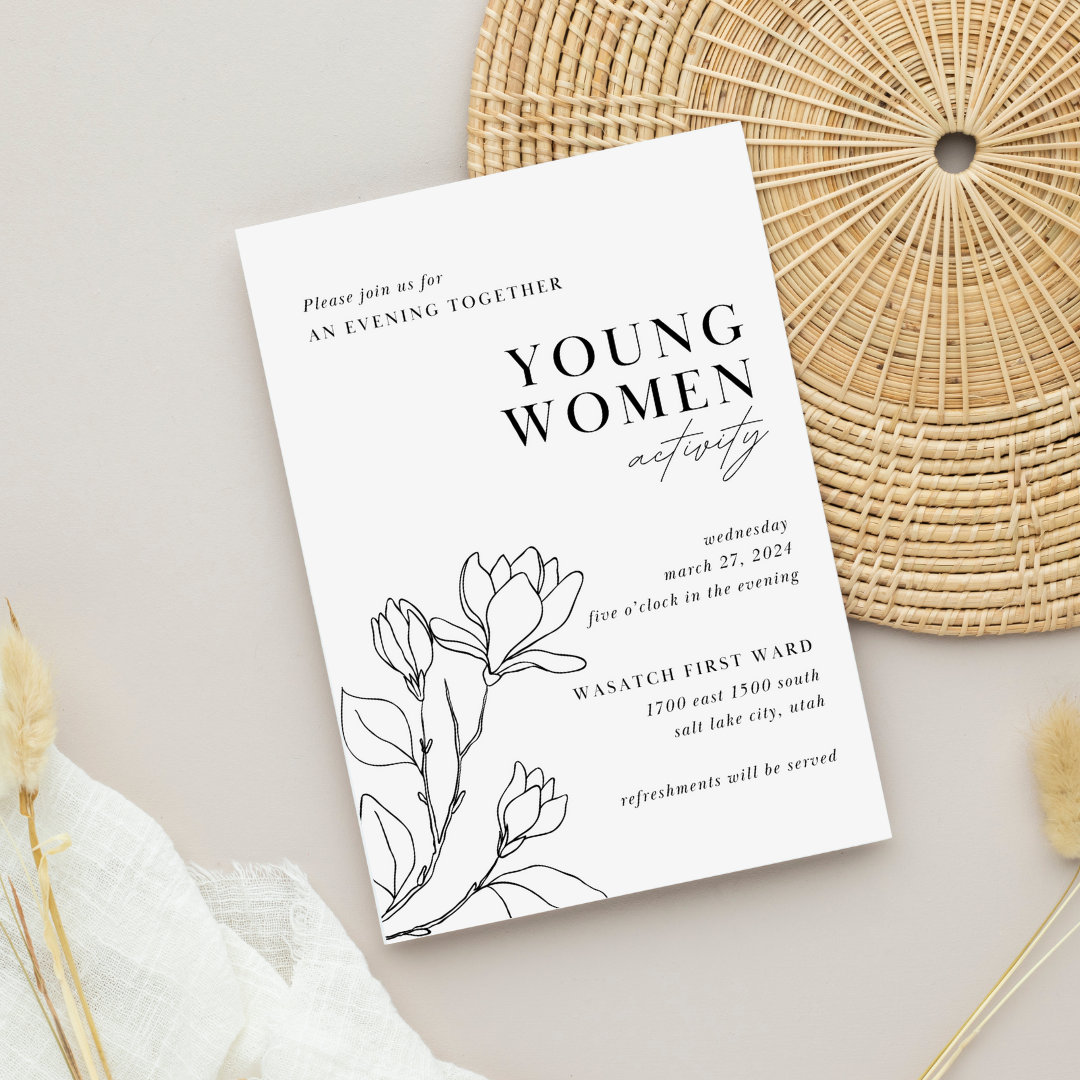 EDITABLE Young Women Invitation - Etsy