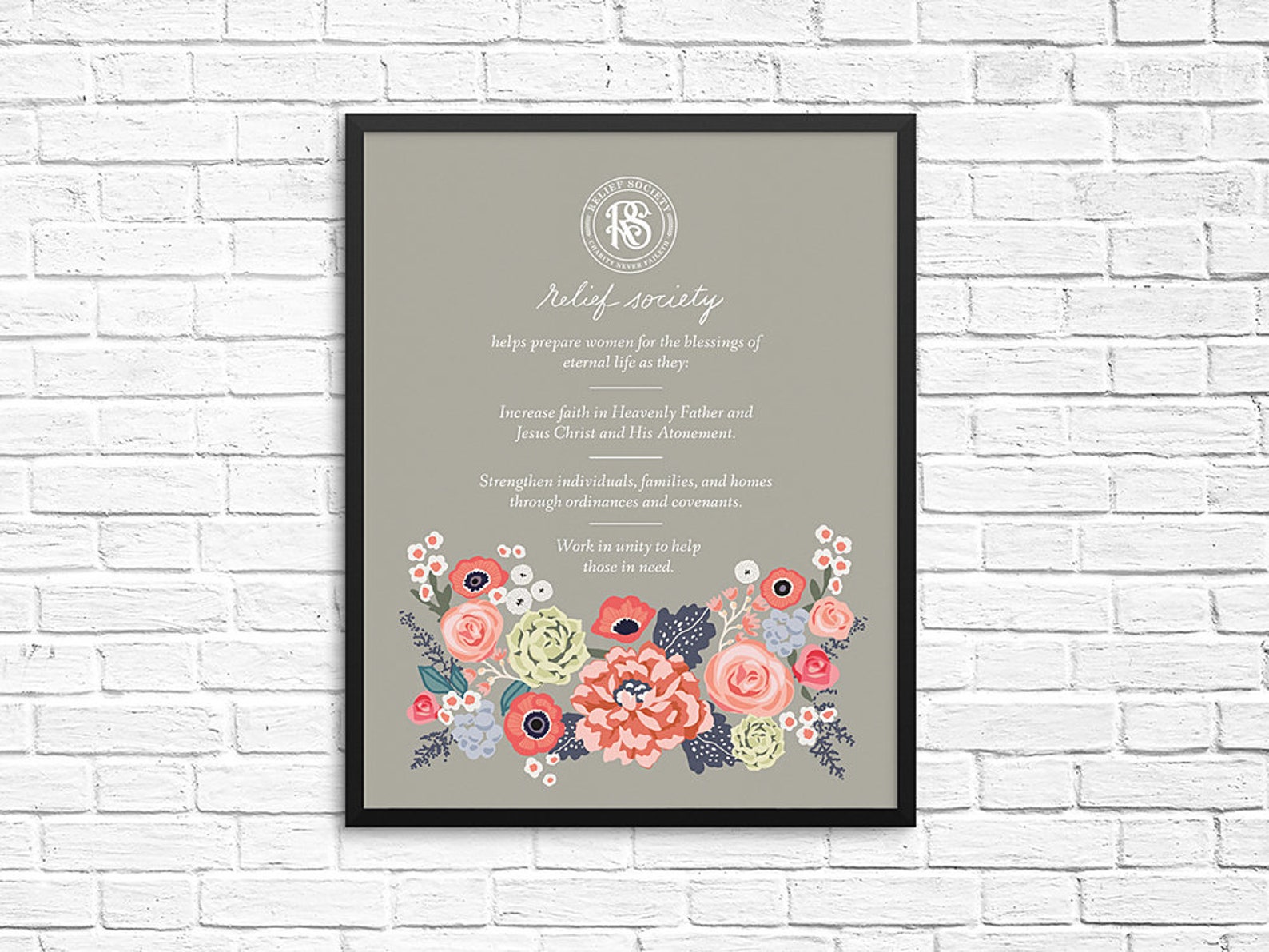 Relief Society Posters and Prints Purpose and Declaration of - Etsy