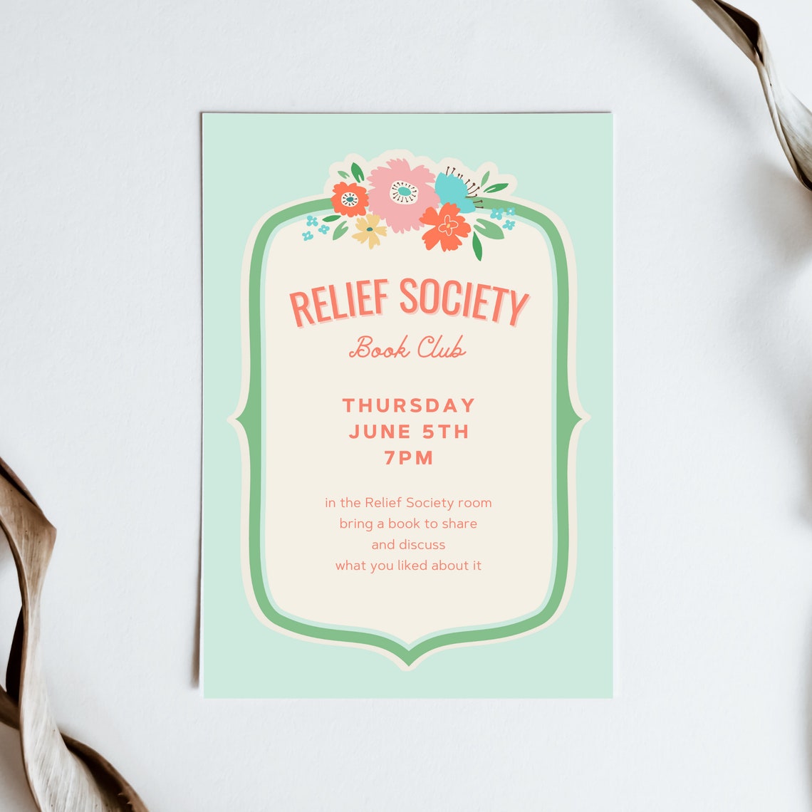 Relief Society Invitations Pack 3 Handouts Announcement Relief Society ...
