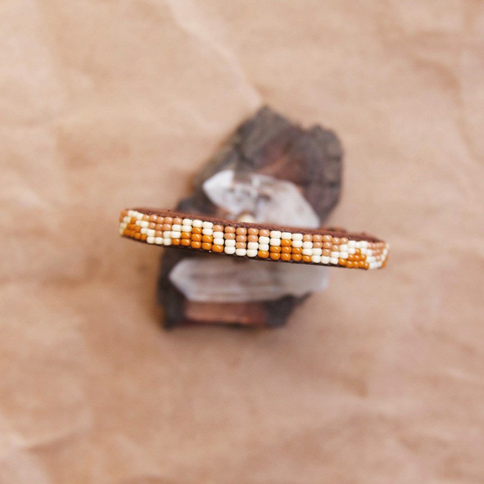 WBC-50 Handmade Beaded Leather Cuff Bracelet - Etsy