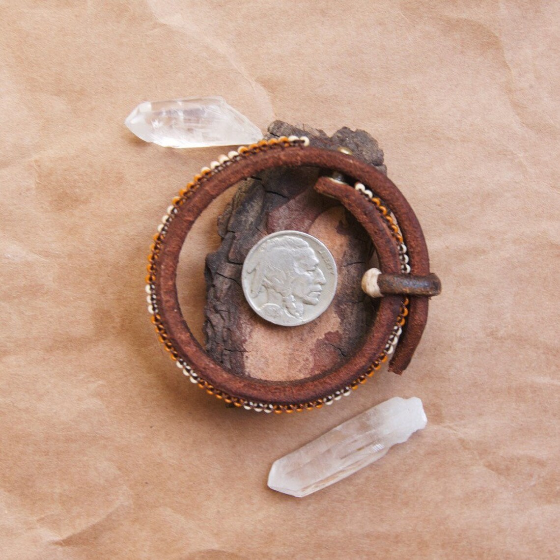 WBC-50 Handmade Beaded Leather Cuff Bracelet - Etsy
