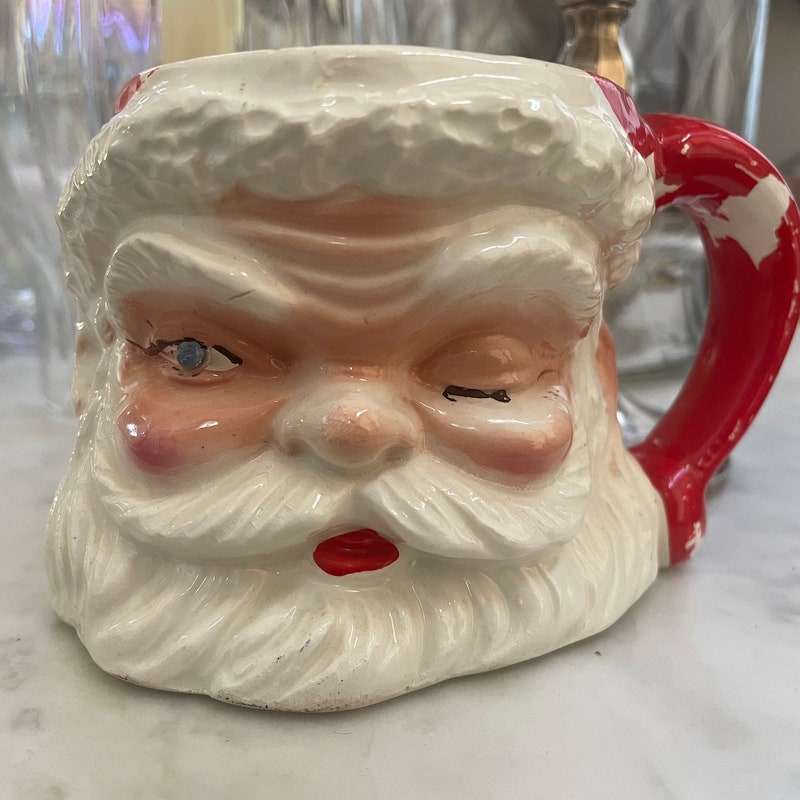 Vintage Santa Mugs - Etsy