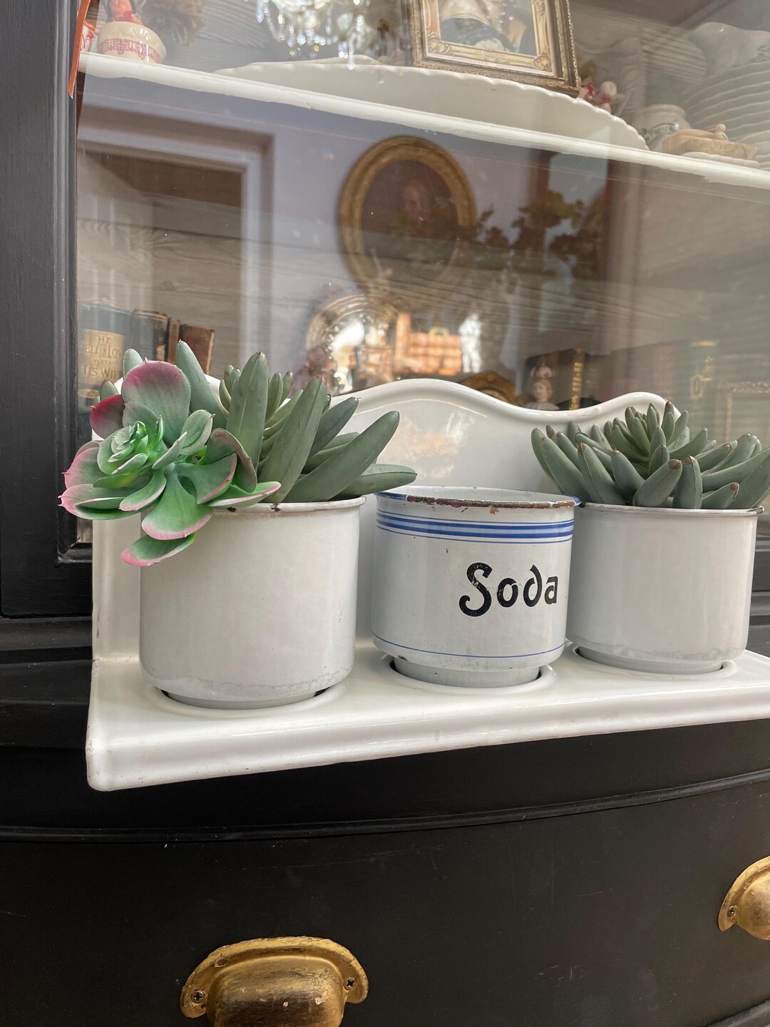 Vintage Trio of German Kitchen Wall Canisters - Etsy