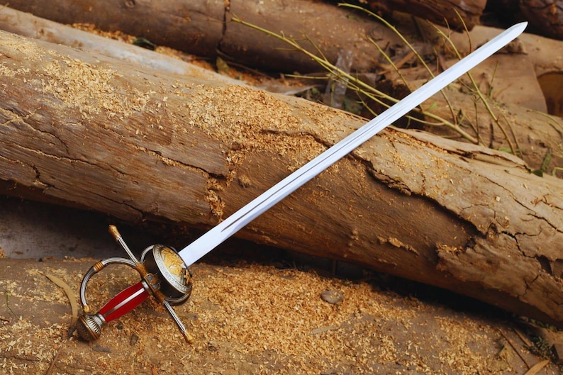 Handmade Renaissance Rapier Sword – Spanish Musketeer Quixote Rapier ...