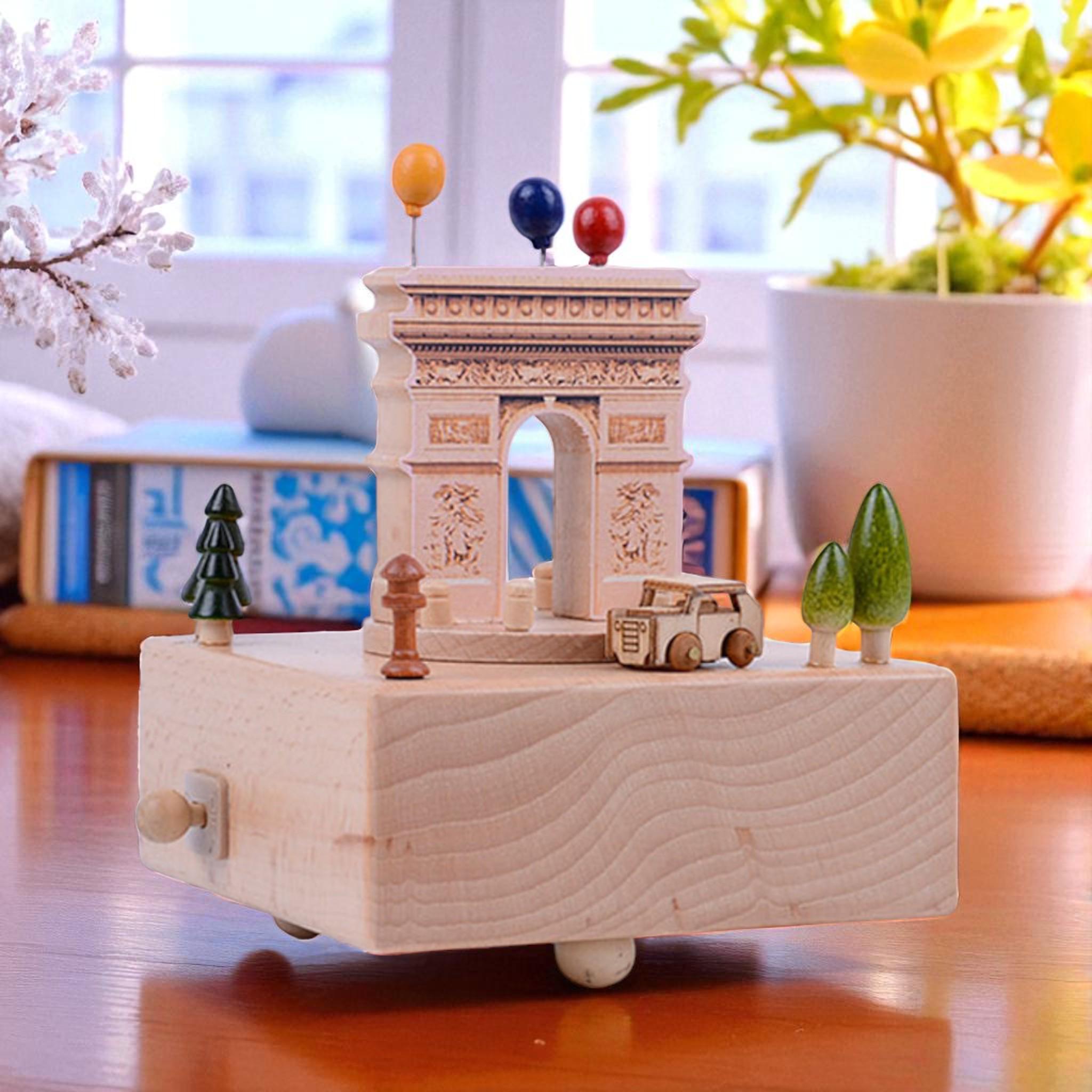 Arc De Triomphe Wooden Music Box - Paris Travel Souvenir - Etsy
